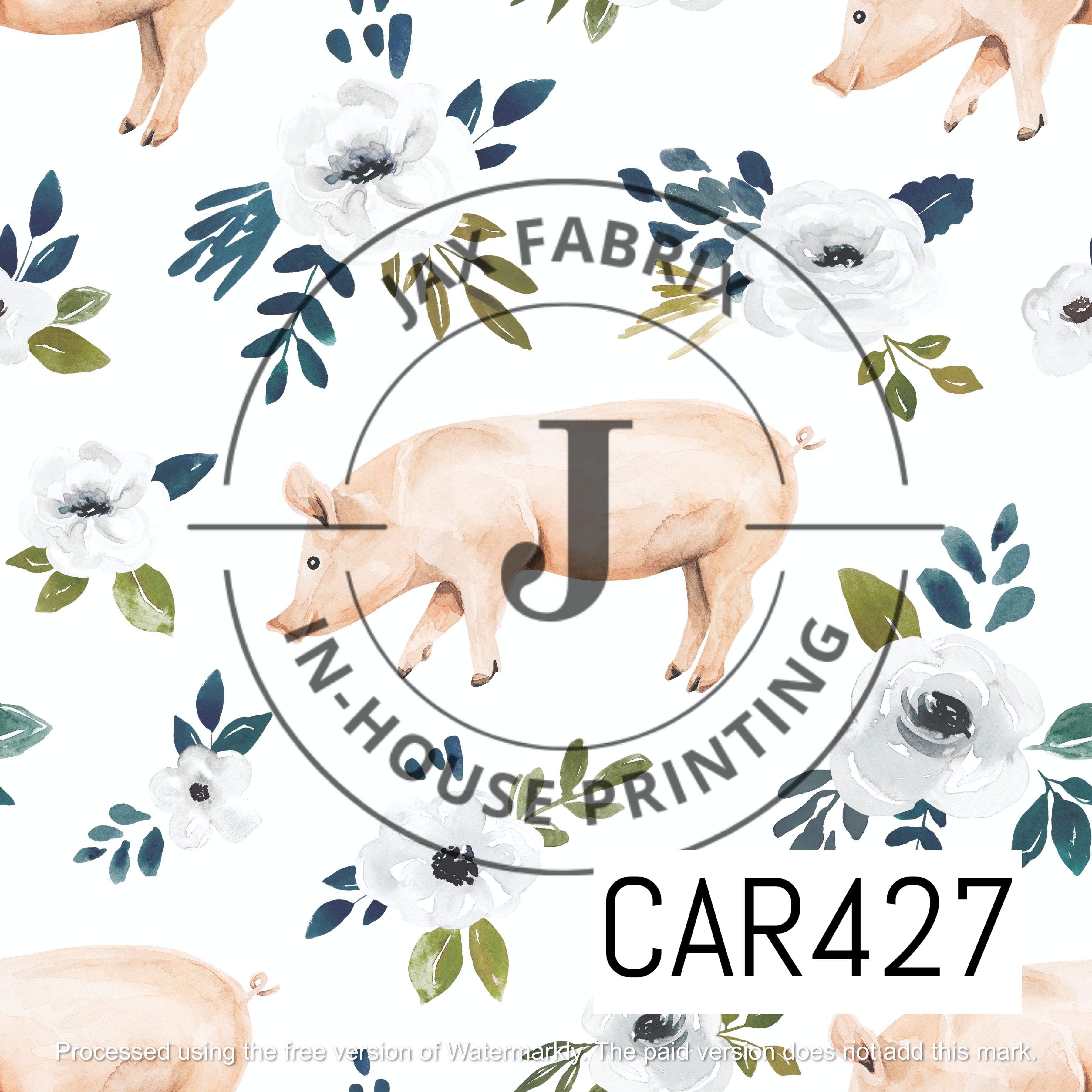 Avaleigh Pigs White CAR427 – Jax Fabrix
