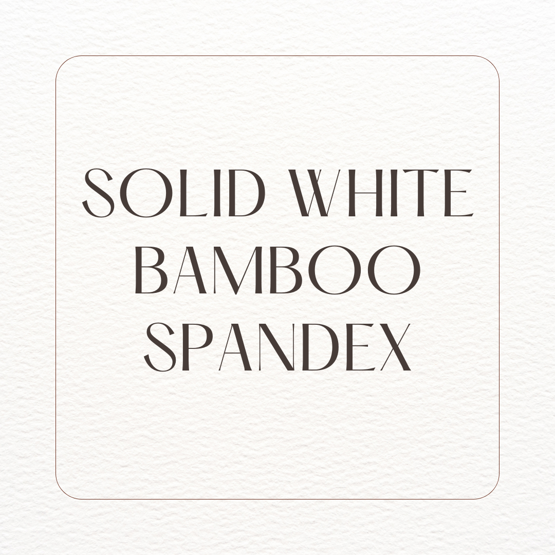 Solid white bamboo spandex – Jax Fabrix