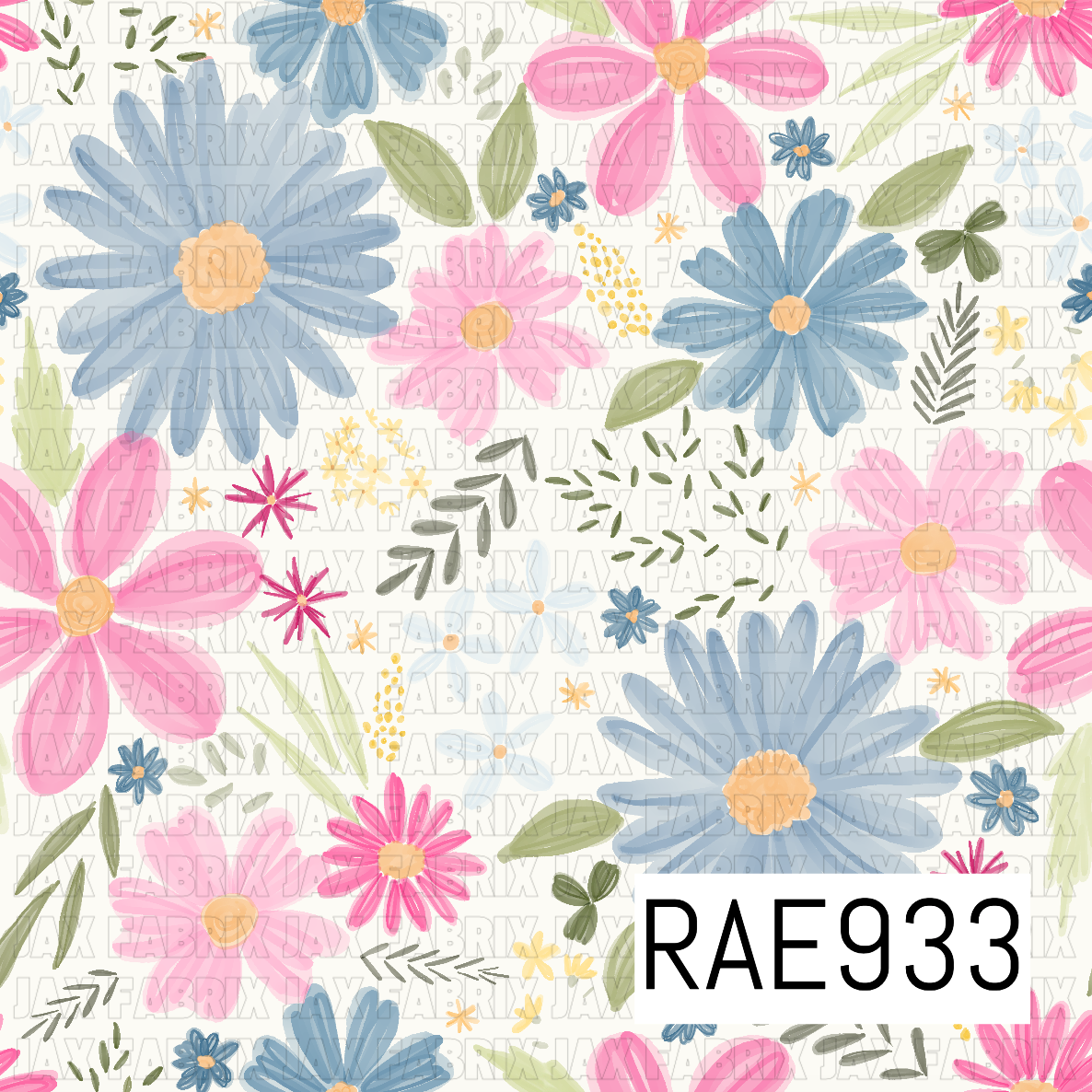 Pink and Blue Spring Floral RAE933 – Jax Fabrix