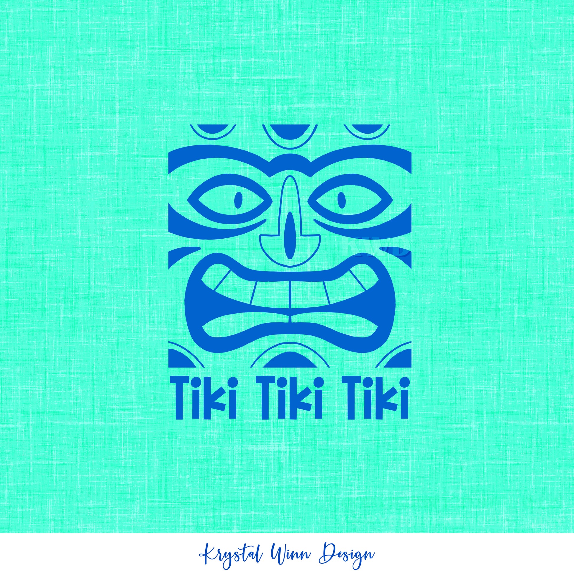 Aloha Tiki Blue PNG KW786 – Jax Fabrix