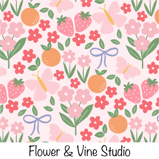 Fruit Floral Pink – Jax Fabrix