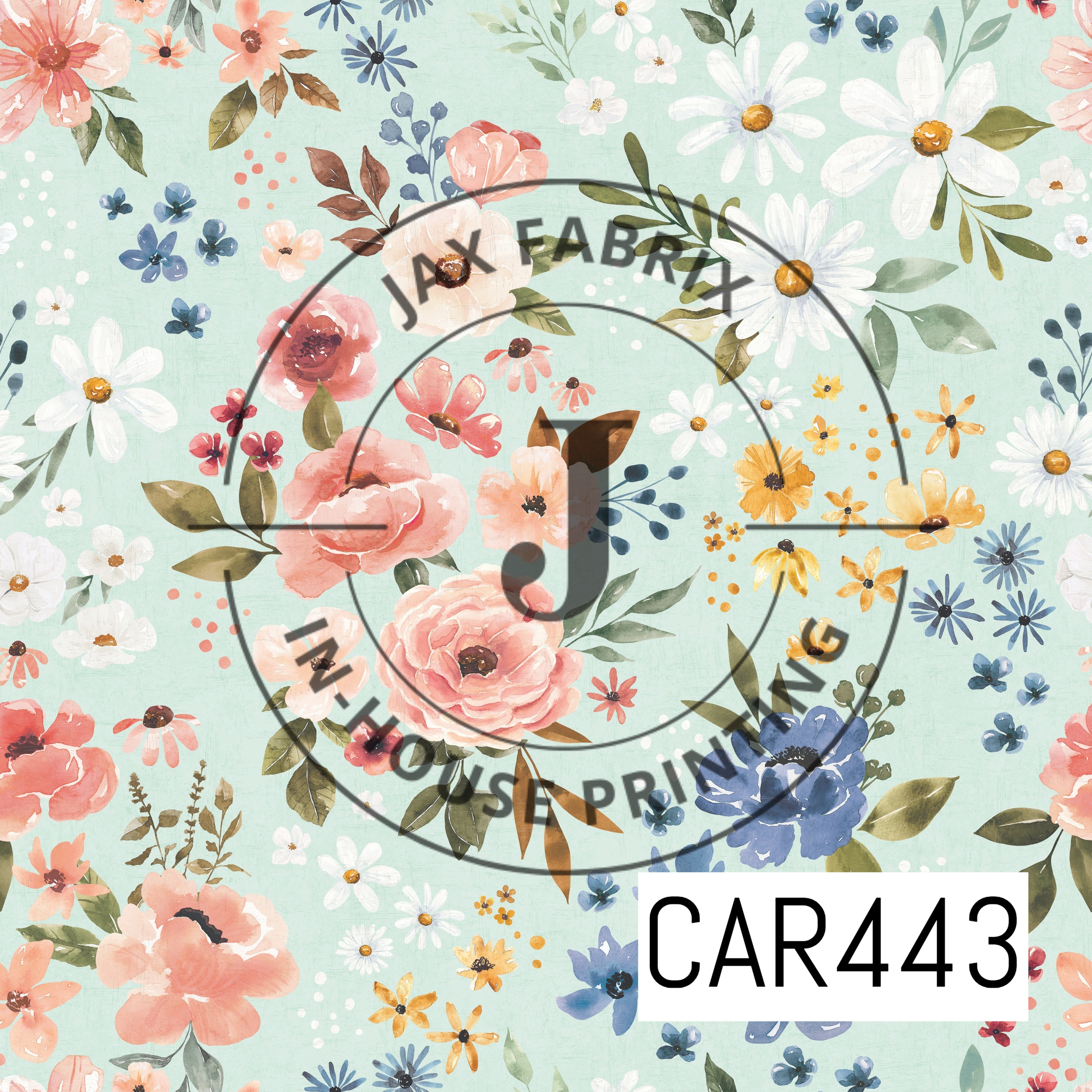 Wanderlust Floral Light Blue CAR443 – Jax Fabrix