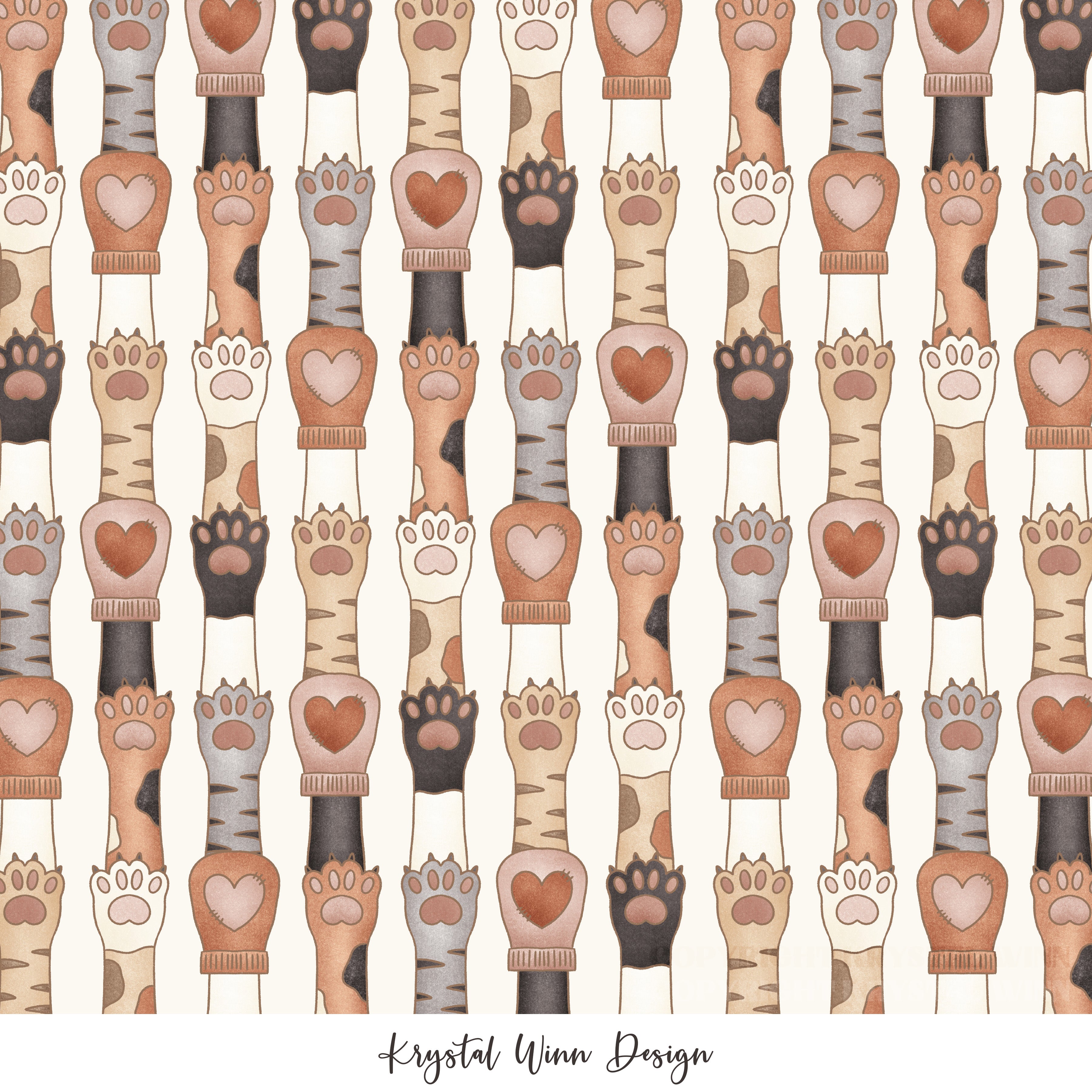 Kitty Love Mittens White KW1084 – Jax Fabrix