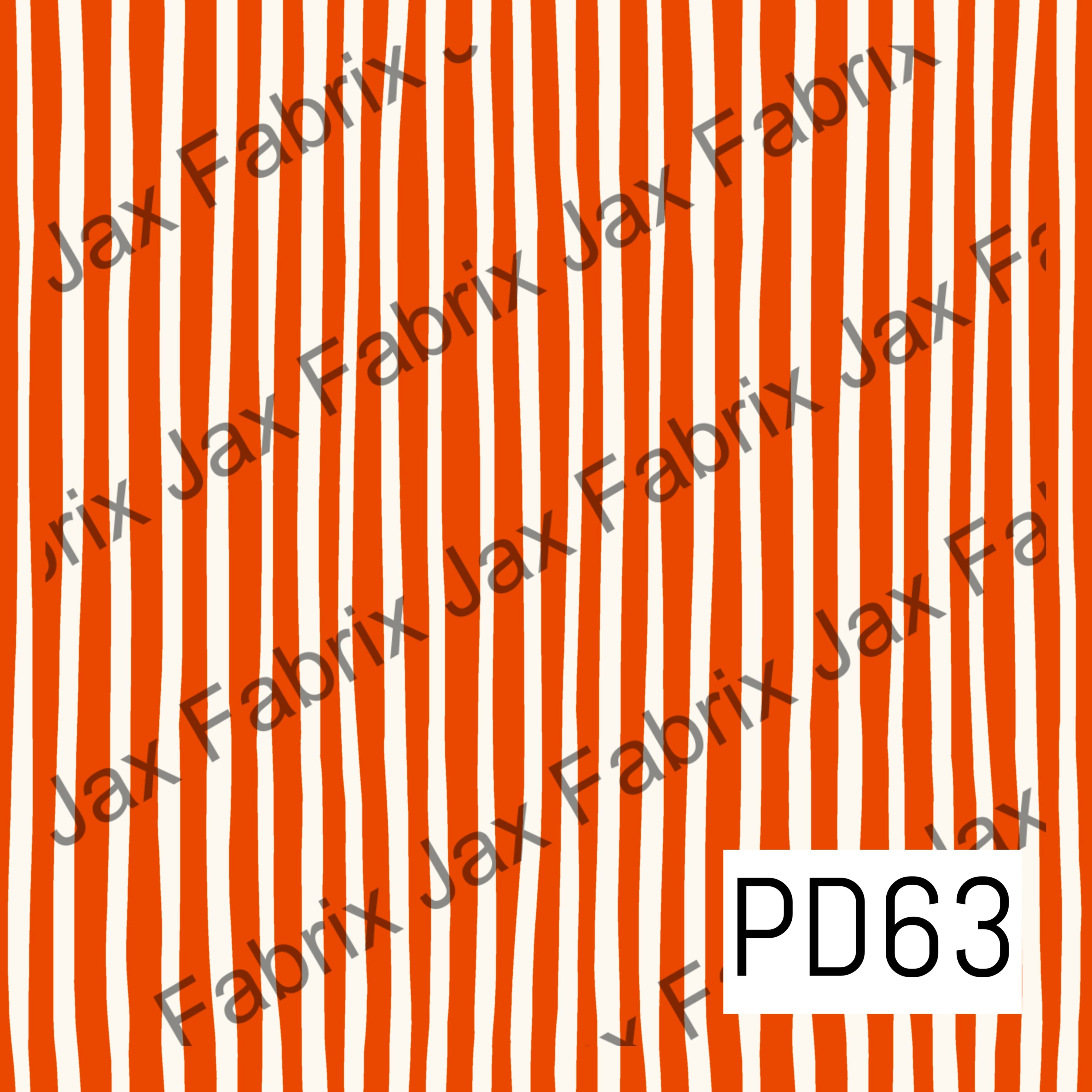 Nightmare Orange and White Stripes PD63 – Jax Fabrix