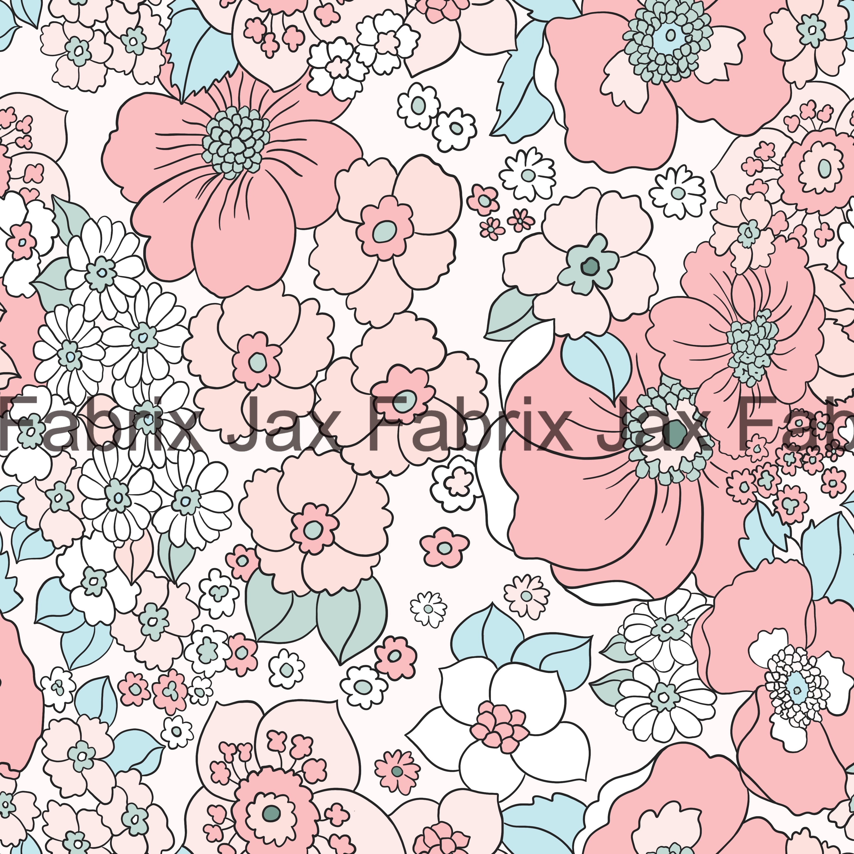 Pink Large Floral CPDS20 – Jax Fabrix